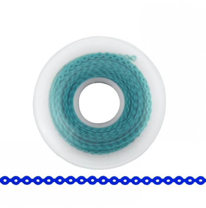 EXP ElastoMax Elastomeric Chain Latex Free Closed Aqua - Next Dental UK